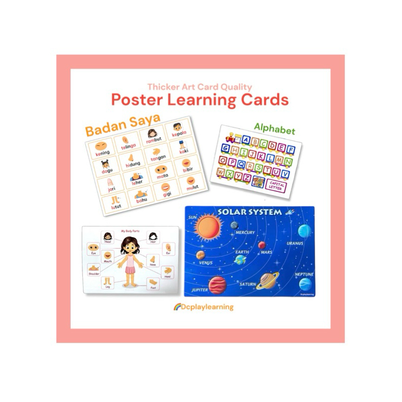 Premium Quality Pre School Early Learning Education A4 Poster Card ...