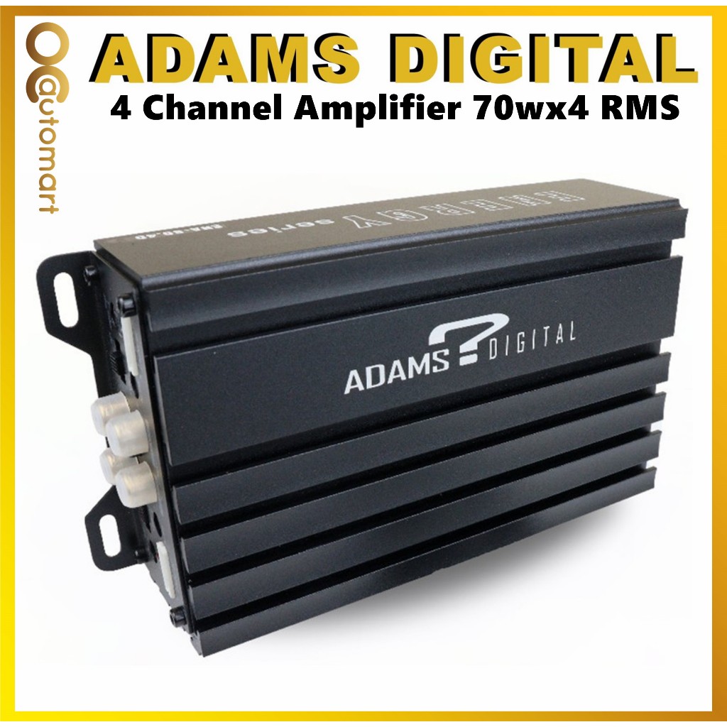 Adams Digital High Power 4 Channel Amplifier Class D 4Ch Amp Car Audio ...