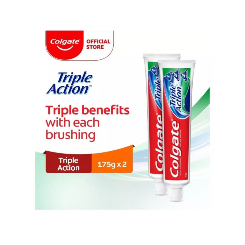🔥🔥FREE SHIPPING‼️COLGATE TOOTHPASTE TRIPLE ACTION TWIN PACK 2X175G ...