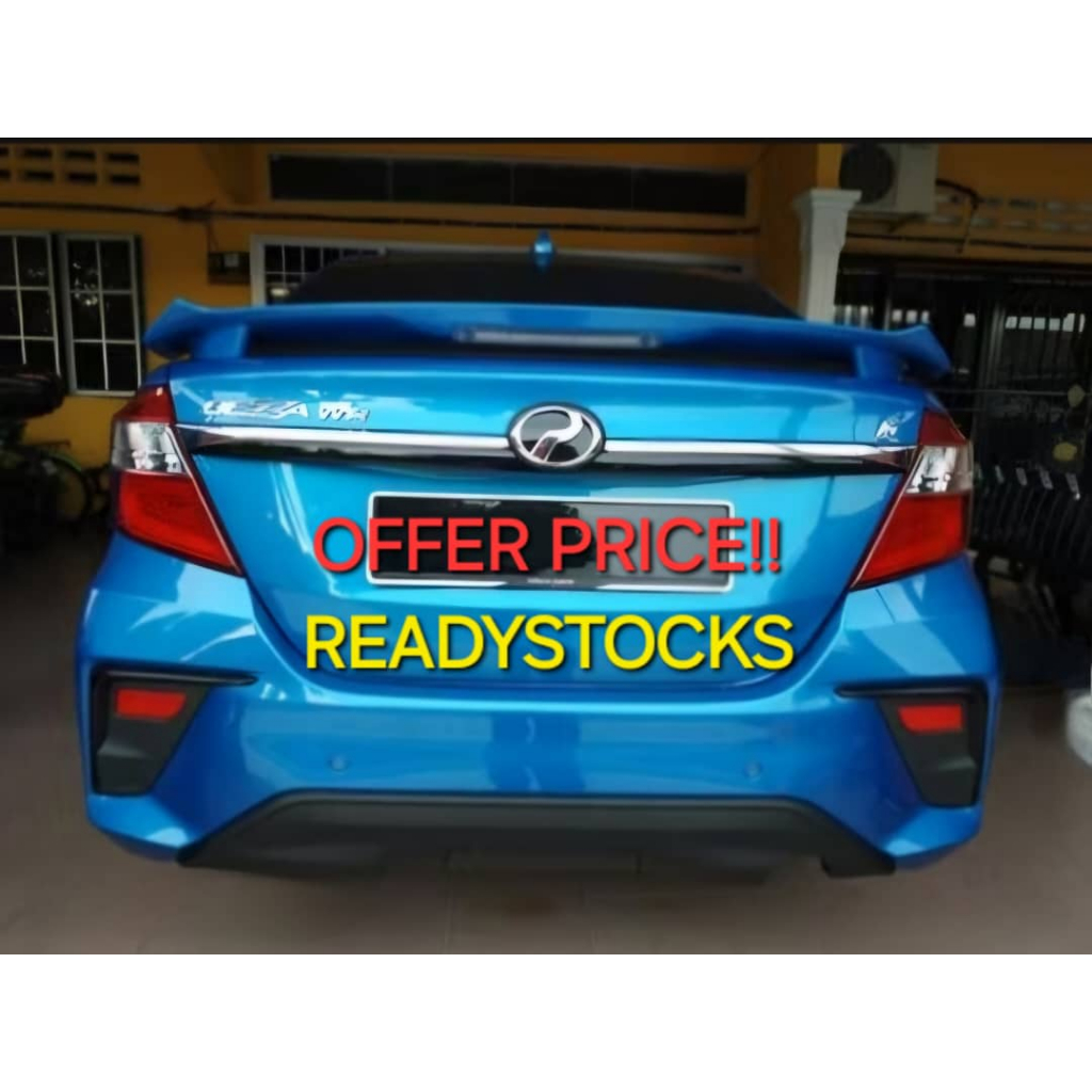 Perodua Bezza 2016-2024 TRD Spoiler ABS With LED With Paint **READY ...