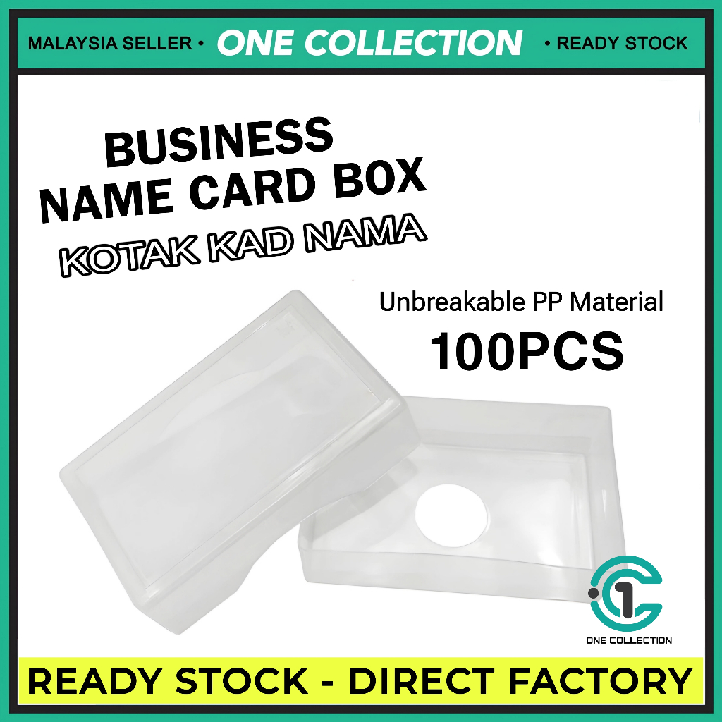 Business Name Card Box Kotak Kad Nama Flash Card Storage Box 100 PCS ...