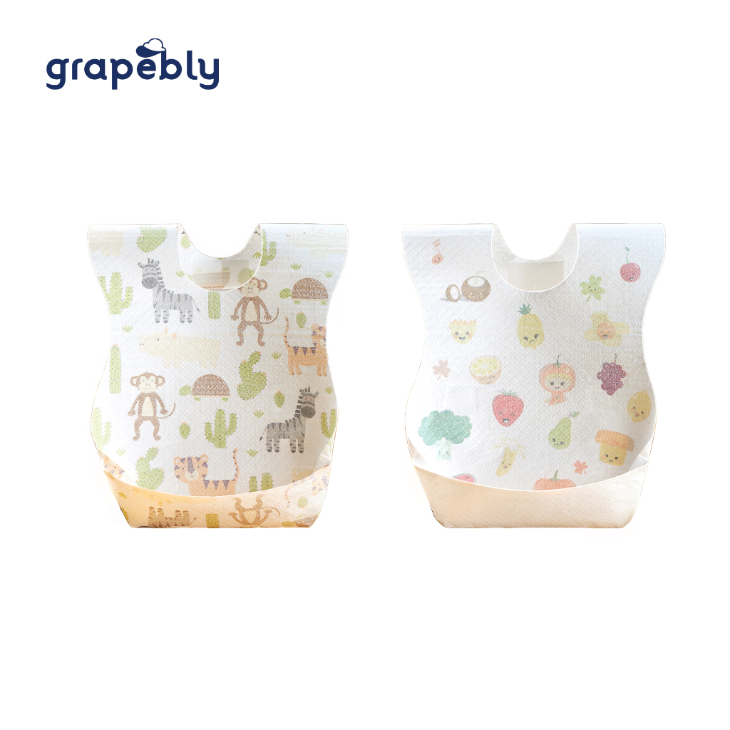 Grapebly Disposable Baby Bibs (20 pcs - Individually Packed) | Shopee ...