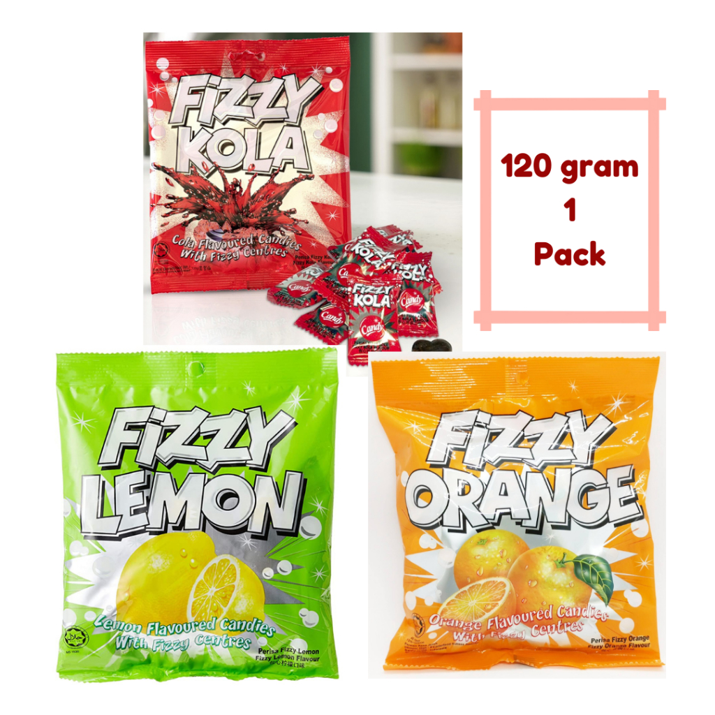 FIZZY Candy Gula-Gula Perisa Cola | Lemon | Orange 120 gram | Shopee ...