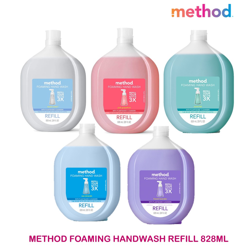 METHOD Foaming Hand Wash Refill Pack 828ml - Naturally Derived I 2.8X ...
