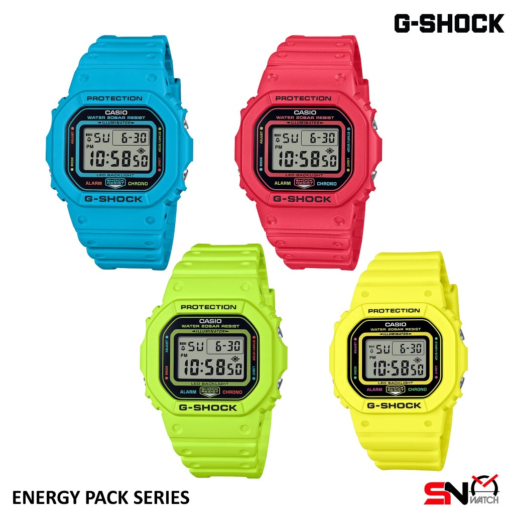 Casio G-Shock Energy Pack Series DW-5600EP GMD-S5600EP Bio-Based Resin Band Sports Watch ...