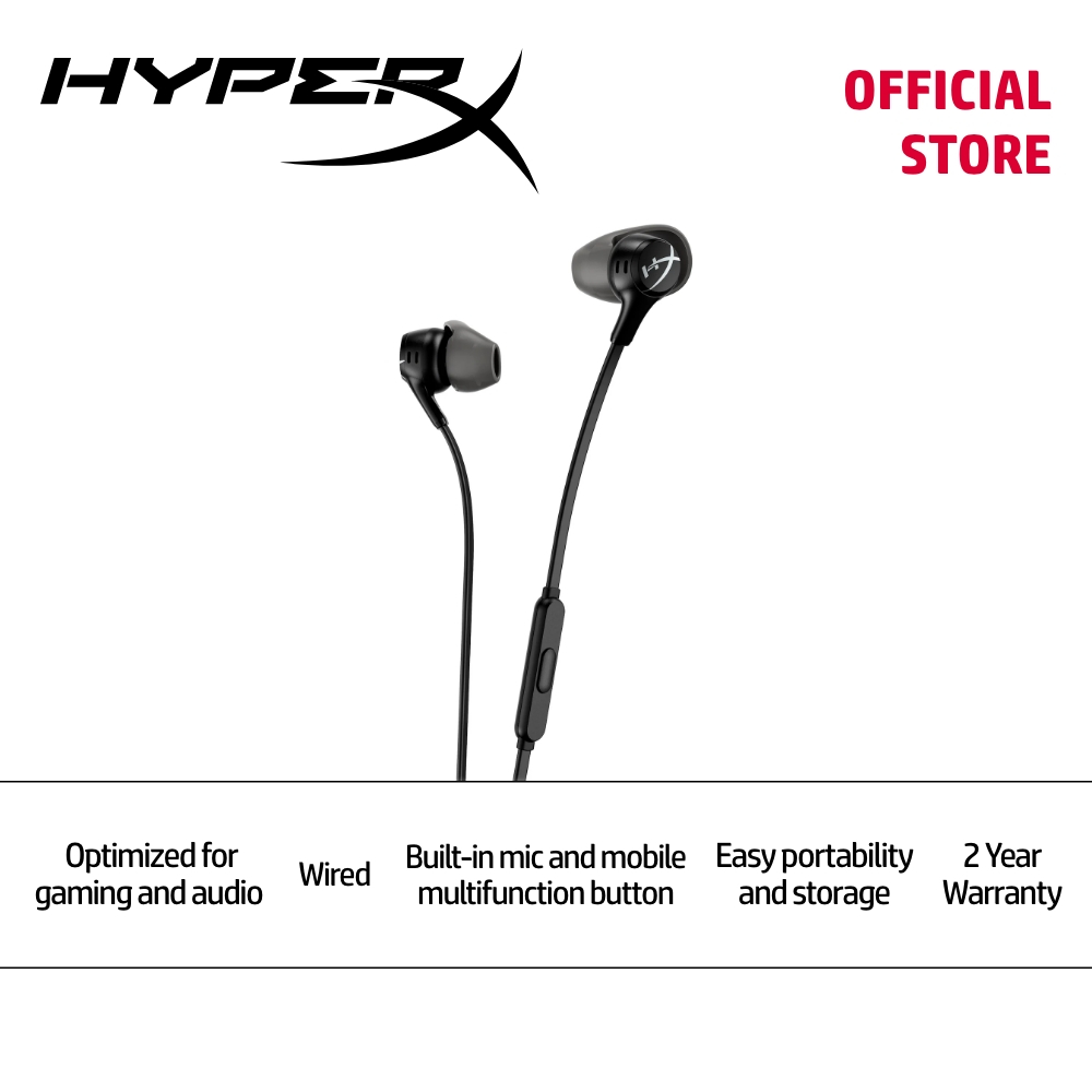 HyperX Cloud Earbuds II (Black) / Wired / Built-in mic and mobile ...