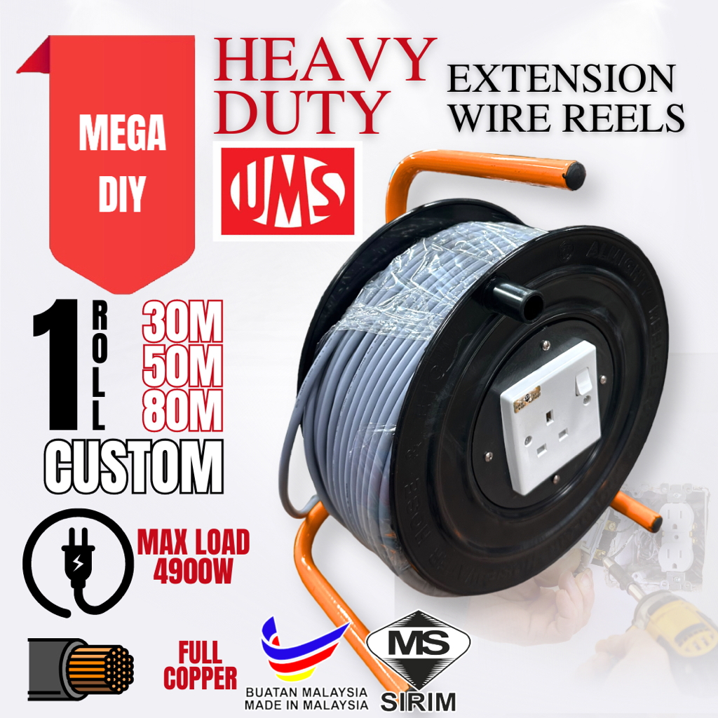 [SIRIM] [1 GANG EXTENSION REEL] HEAVY DUTY SET Extension Wire With ...