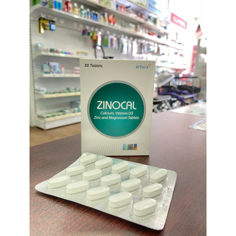 ZINOCAL CALCIUM, VITAMIN D3, ZINC AND MAGNESIUM 30 TABLETS HEALTHY BONE ...