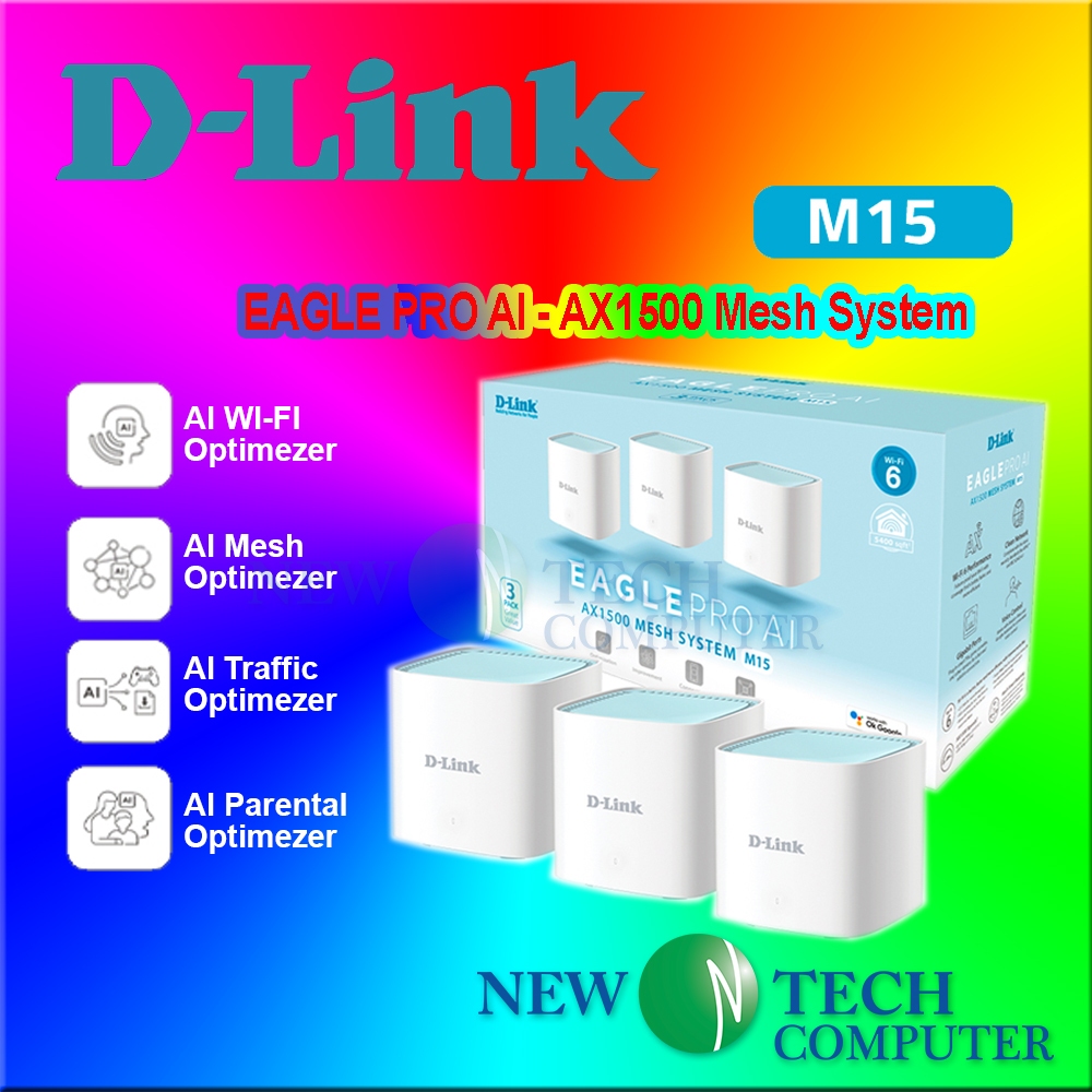 D-Link Eagle Pro AI Wireless AX1500 Wifi 6 Mesh router system (3 Pack ...
