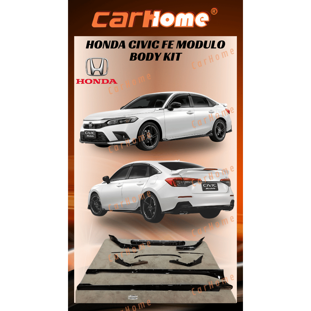 Honda Civic FE 2022 Modulo bodykit skirting material PP with paint ...