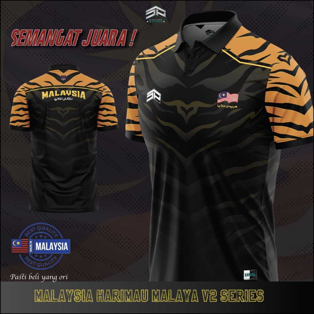 Baju Jersi Malaysia Harimau Malaya V2 MERDEKA EDITION Microfiber Eyelet ...