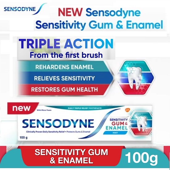[Promotion] 敏感性牙膏 SENSODYNE Sensitivity Gum & Enamel Mint Toothpaste 100g for Sensitive Teeth ...