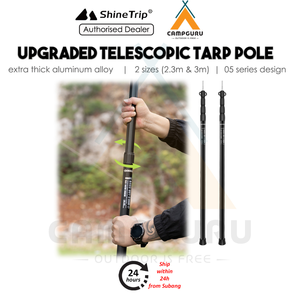 ShineTrip Telescopic Retractable Adjustable Height Tarp Flysheet Pole ...