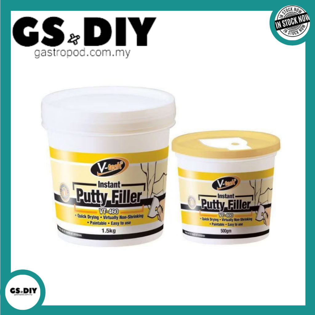 Putty Filler White (500GM & 1.5KG) Wall Instant Putty Filler Pengisi ...