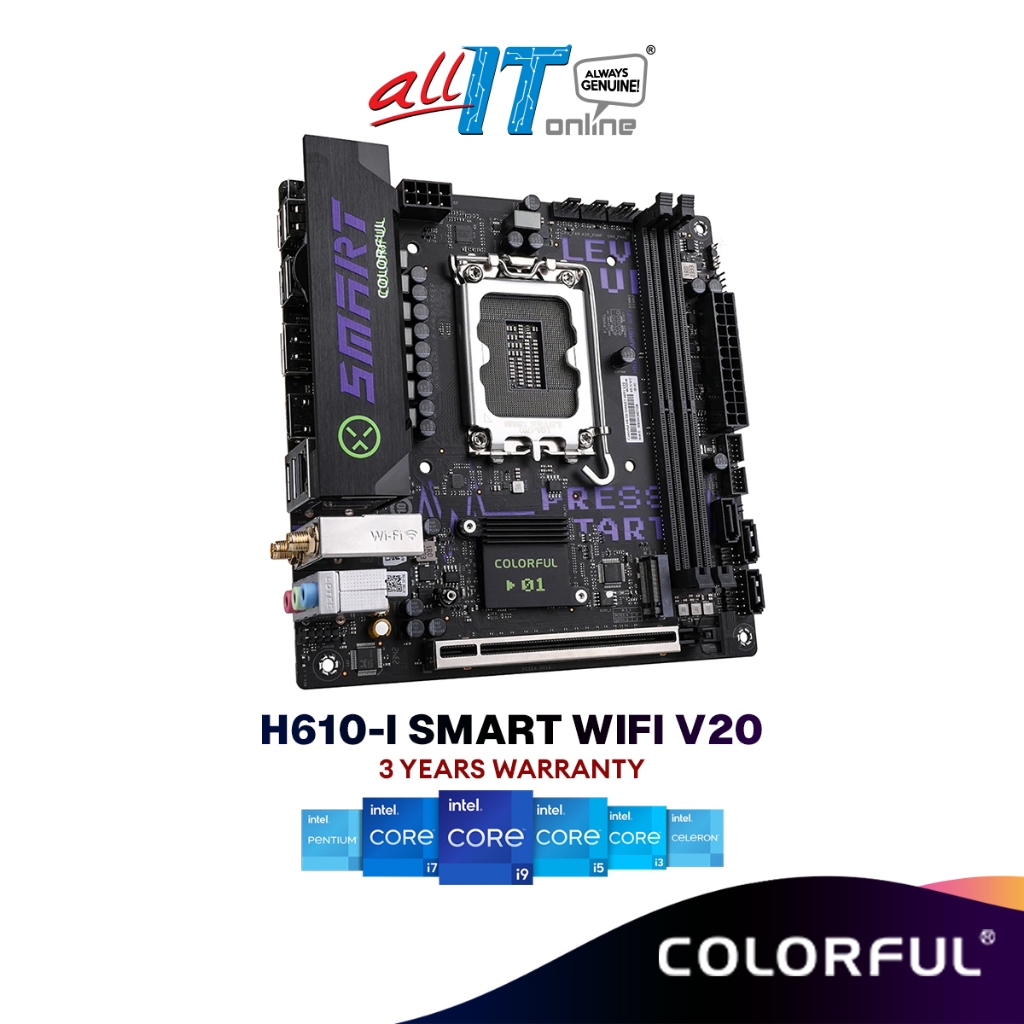 Colorful H610I SMART WIFI V20 Mini ITX Intel Gaming Motherboard | Intel ...
