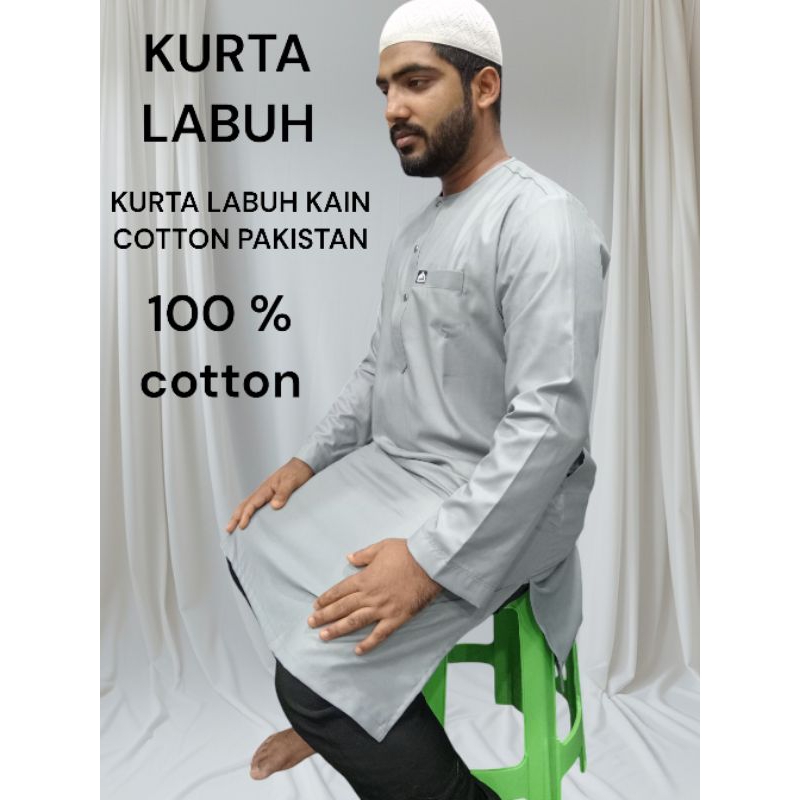 KURTA LABUH KAIN COTTON HAJI KURTA LABUH | Shopee Malaysia
