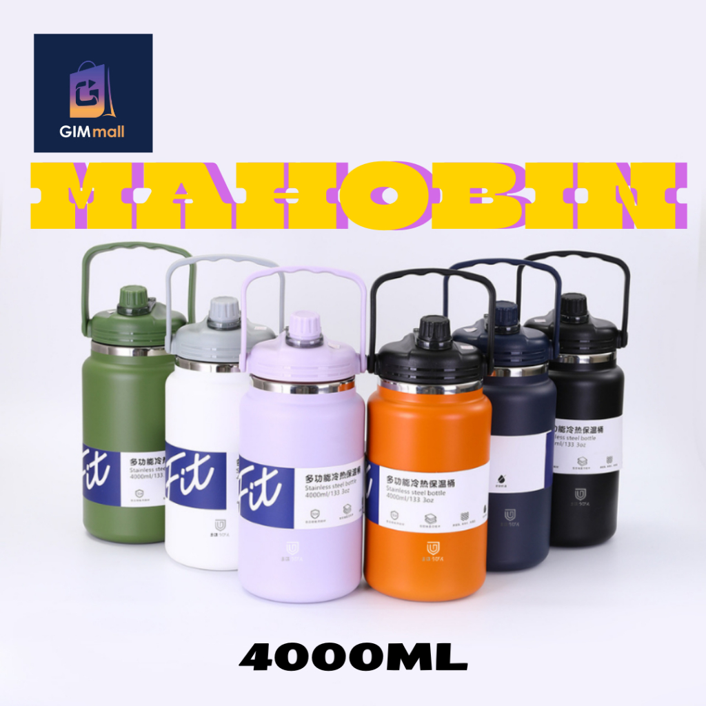 「Mahobin」Water Tumbler 4000ml 304 Stainless Steel Bottle Botol Air | Shopee Malaysia