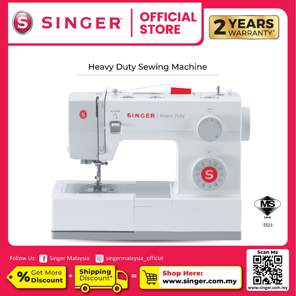 SINGER Heavy Duty Sewing Machine (Mesin Jahit) 5523 | Shopee Malaysia
