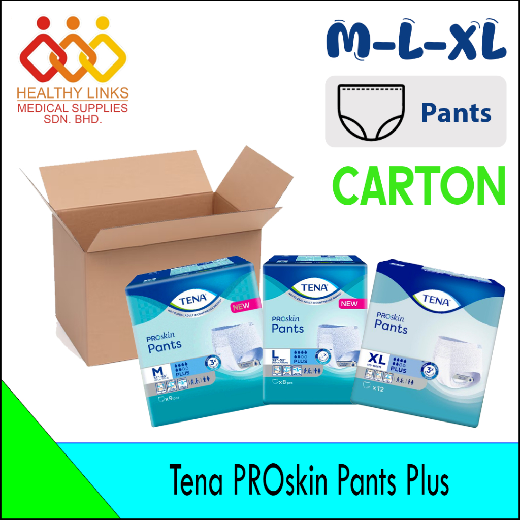 [Fast Delivery] Tena Proskin Pants Plus (1 Carton) - Size M (9x6) / L ...