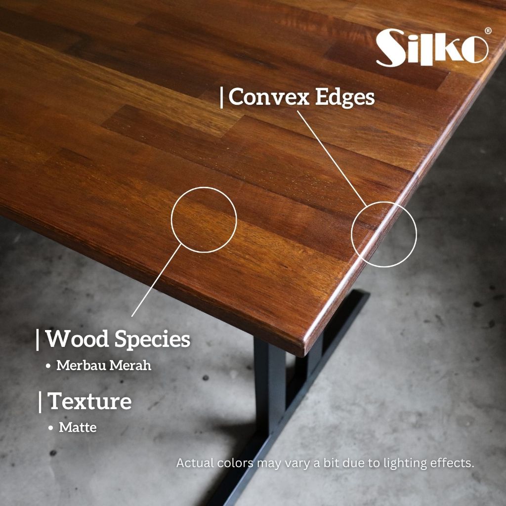 Itzel Table with MERBAU Tabletop 100% solidwood for working table study ...