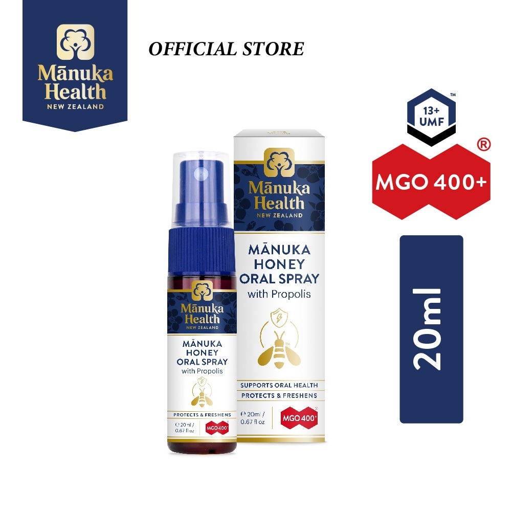Manuka Health Manuka Honey MGO400+ & Propolis Oral Spray (20ml ...