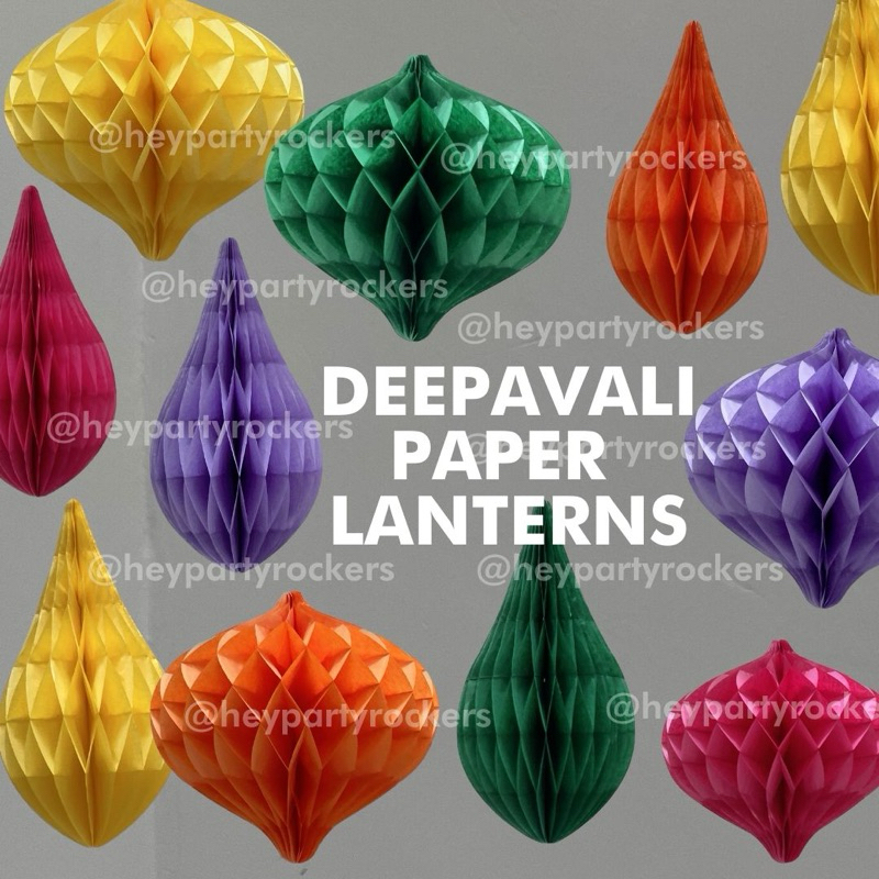 [🇲🇾 READY STOCK] Deepavali Decoration Colours Paper Lantern Decorations ...
