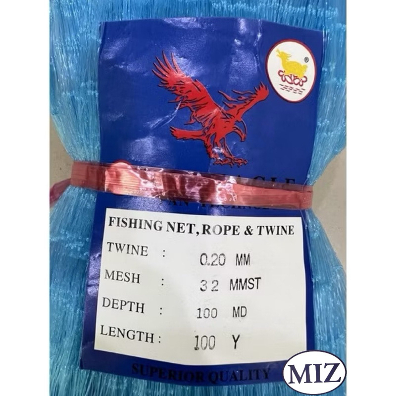 020 x 1 1/4"(32MM) x 100MD(10Kaki) x 100YDS Jaring Tangsi Jaring Pukat ...