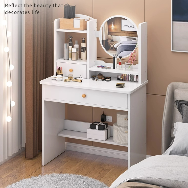 Meja Solek Makeup Table With LED Mirror Girl Bedroom Dress Table With ...