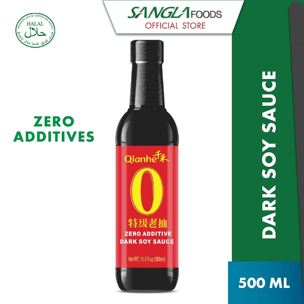 Qianhe Zero Additive Dark Soy Sauce 500ML ( Halal Certified ) | Shopee ...