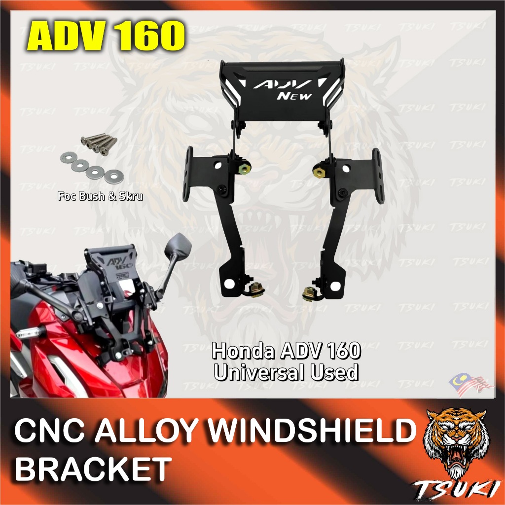 CNC ALLOY WINDSHIELD BRACKET ADV160 | Shopee Malaysia