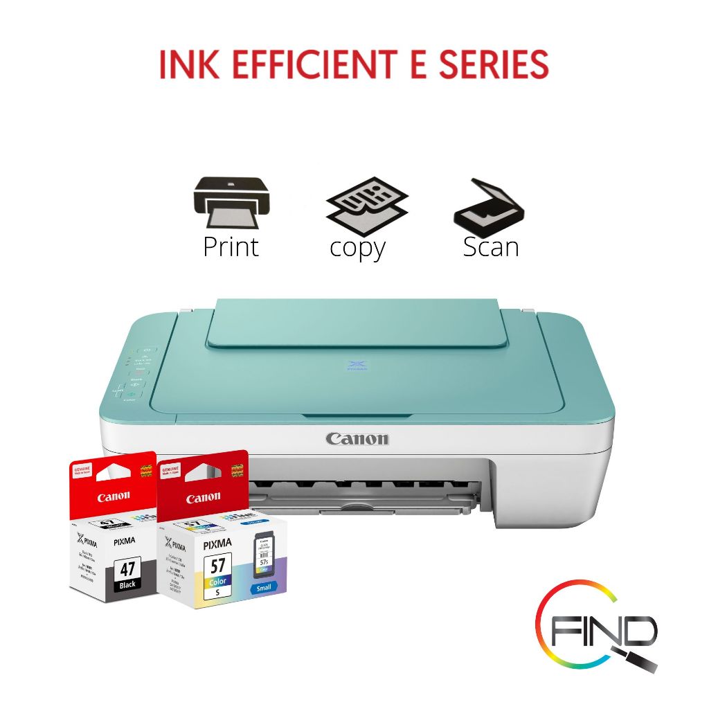 CANON PIXMA E410 (Green White) AIO Ink Effeccient Printer - Print, Scan ...