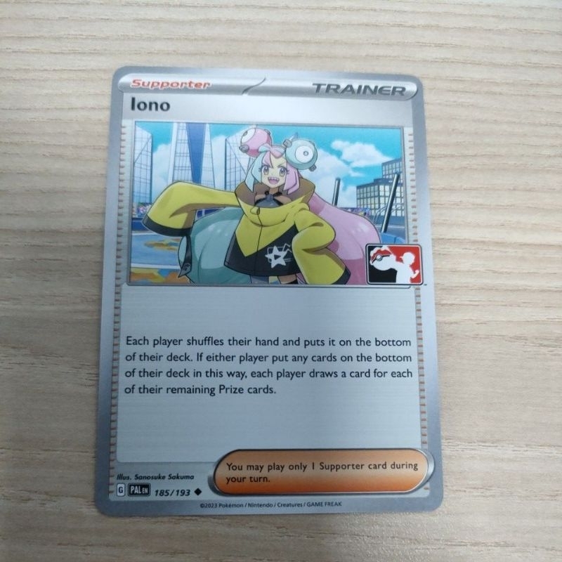 Iono Prize Pack Promo Pokemon Tcg Pokemon Card Scarlet Violet New Rare ...