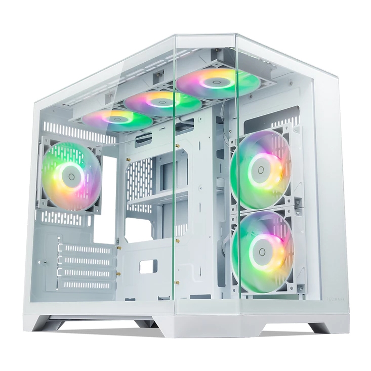 TECWARE VX TRINITY M TRIPLE TEMPERED GLASS M-ATX CASE WITH PRE-INSTALL ...