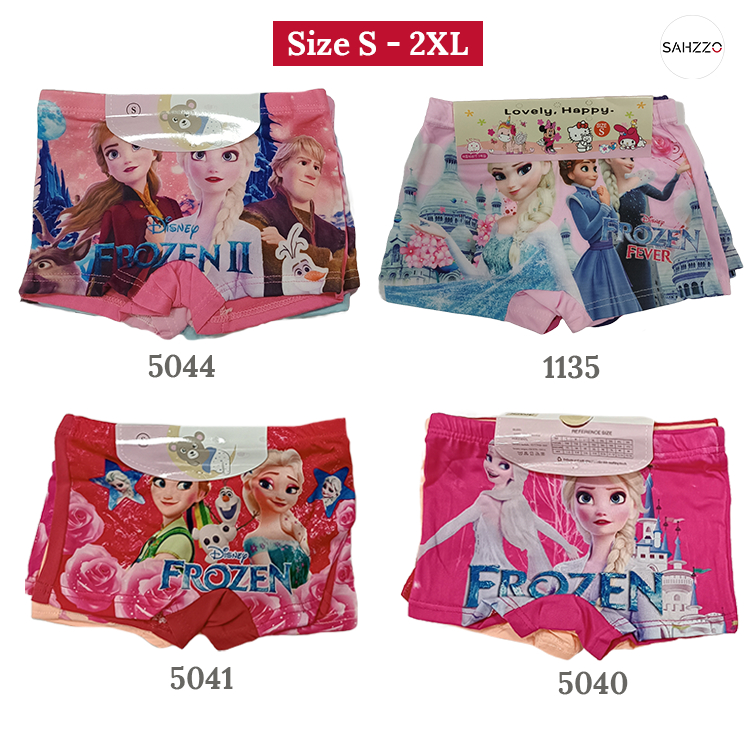【3pcs/set】Boxer Girl Cartoon Frozen Panty 5040/5041/5044/1135 女童内裤 ...