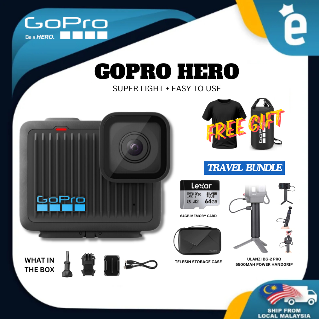 GoPro Action Camera HERO (4K30/7K60/1080P30/WATERPROOF UP TO 16 FT ...