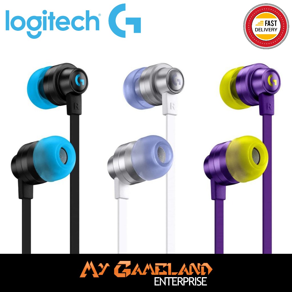 LOGITECH G333 Gaming Earphones With MIC (Lilac/White/Black)(981-000937 ...