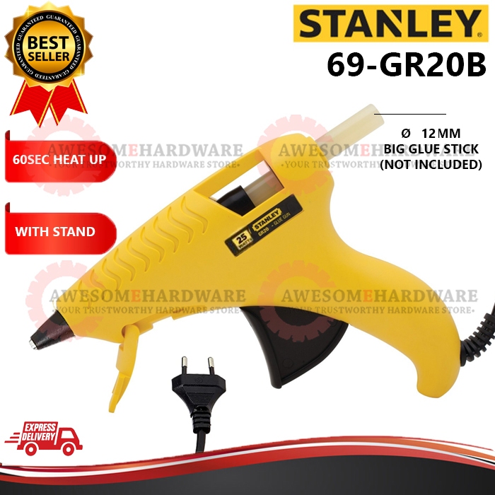 (HEAVY DUTY) STANLEY 69-GR20B HEAVY DUTY GLUESHOT HOT GLUE GUN 25W WITH ...