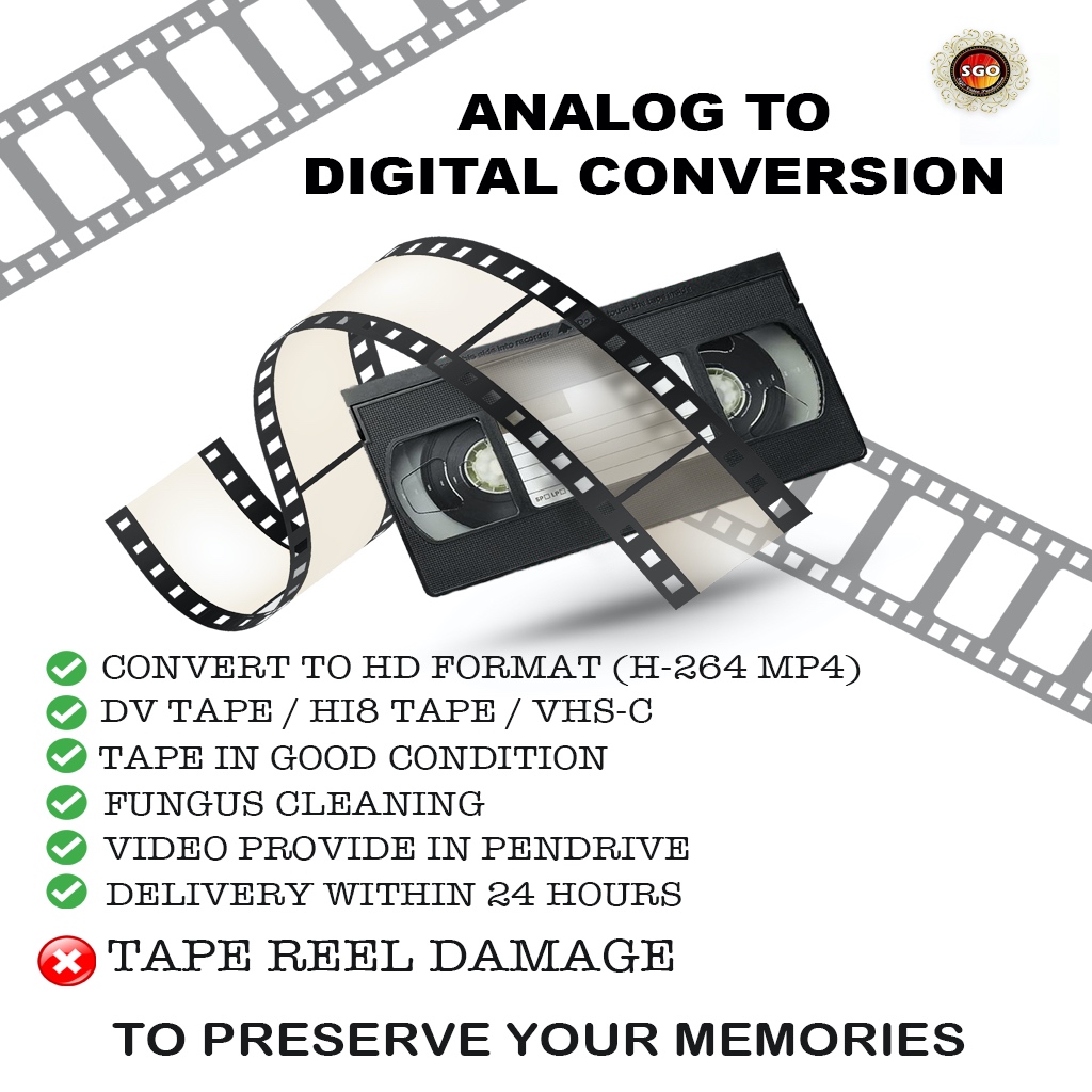 Analog Video Tape to Digital Conversion - VHS, MiniDV, 8mm, Hi-8, SVHS, DVcam, Camcorder & DVD ...