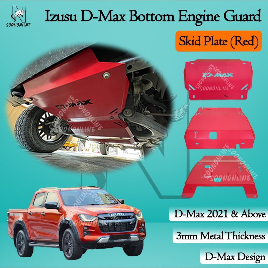 Isuzu Dmax 2021 Underbody Engine Guard Skid Plate Red | Shopee Malaysia