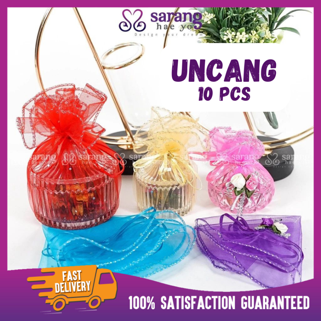 10pcs Uncang Organza telur Uncang Door Gfit Goodies Gula Door Gift ...