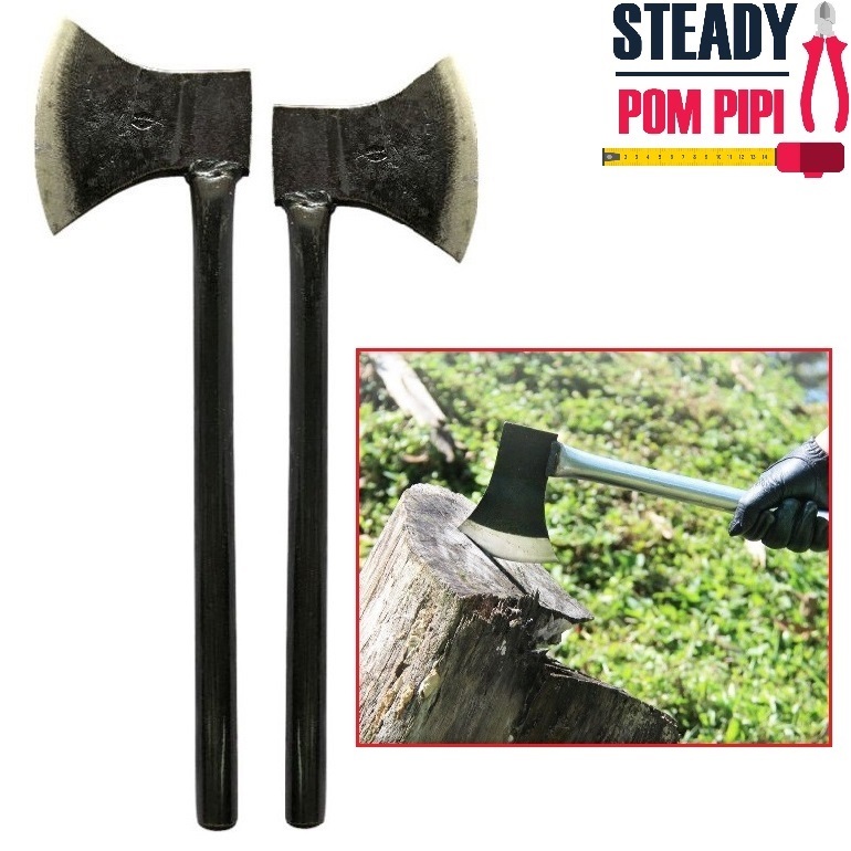 METAL AXE WITH IRON HANDLE / KAPAK BESI KEBUN / KAPAK TEBAS POKOK ...