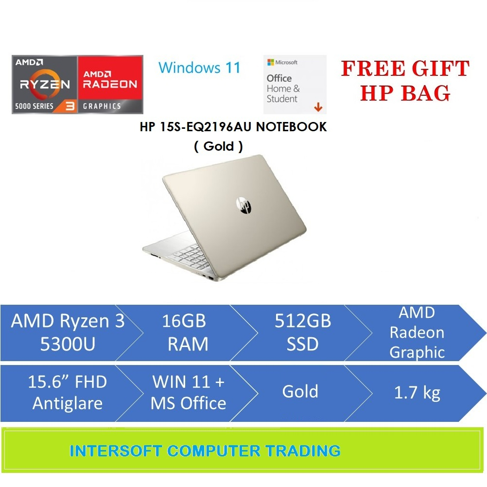 HP 15s-EQ2196AU GOLD color Notebook | Shopee Malaysia