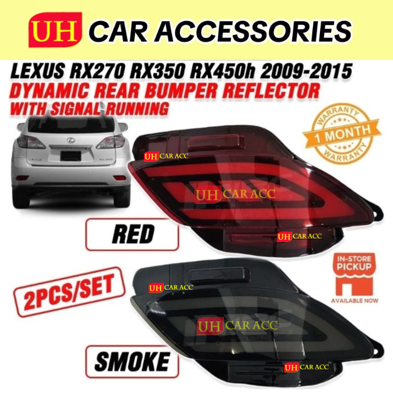 LEXUS RX270 RX350 RX450H 2009 - 2015 DYNAMIC REAR BUMPER REFLECTOR WITH ...