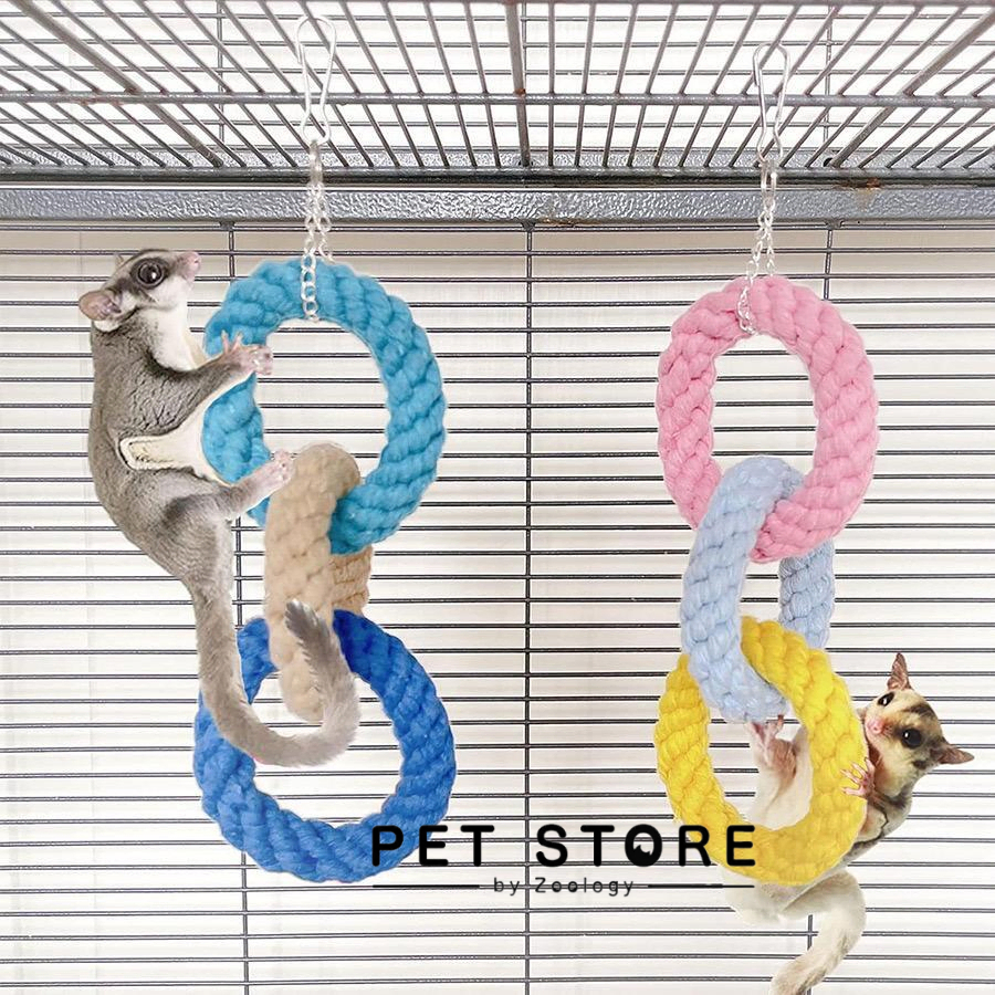 Sugar glider hanging rope for cage circle x3 (colourful) | Shopee Malaysia