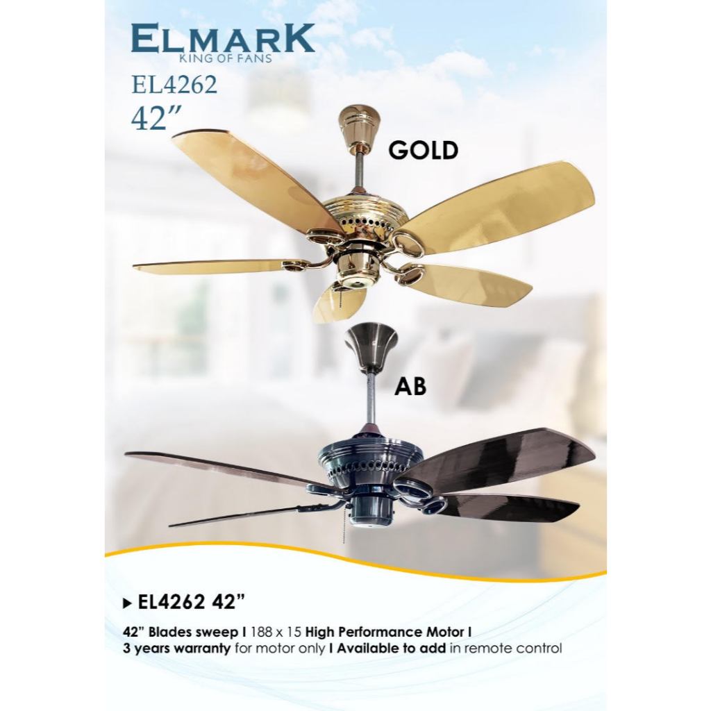 ELMARK ceiling fan EL 4262 | Shopee Malaysia
