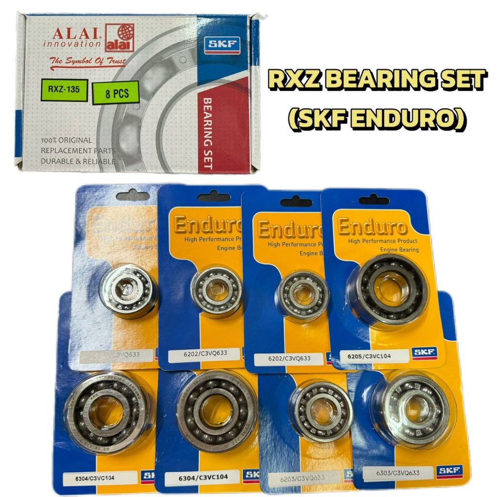 SKF Y125Z/RXZ/LC135 BEARING ENGIN SET ENDURO ENJIN BEARING SET 100% ...
