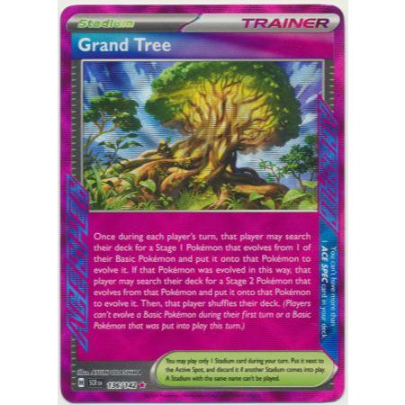 Pokemon TCG SV07 Stellar Crown 136/142 Grand Tree Ace Spec Rare Foil ...