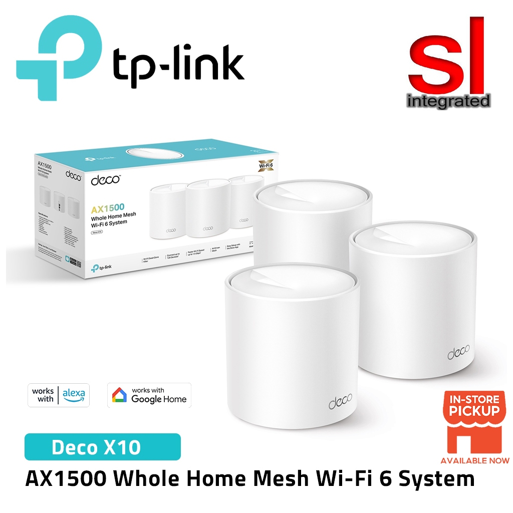TP-Link Deco X10 AX1500 Whole Home Mesh Wi-Fi 6 System (1 Pack/2 Pack/3 ...