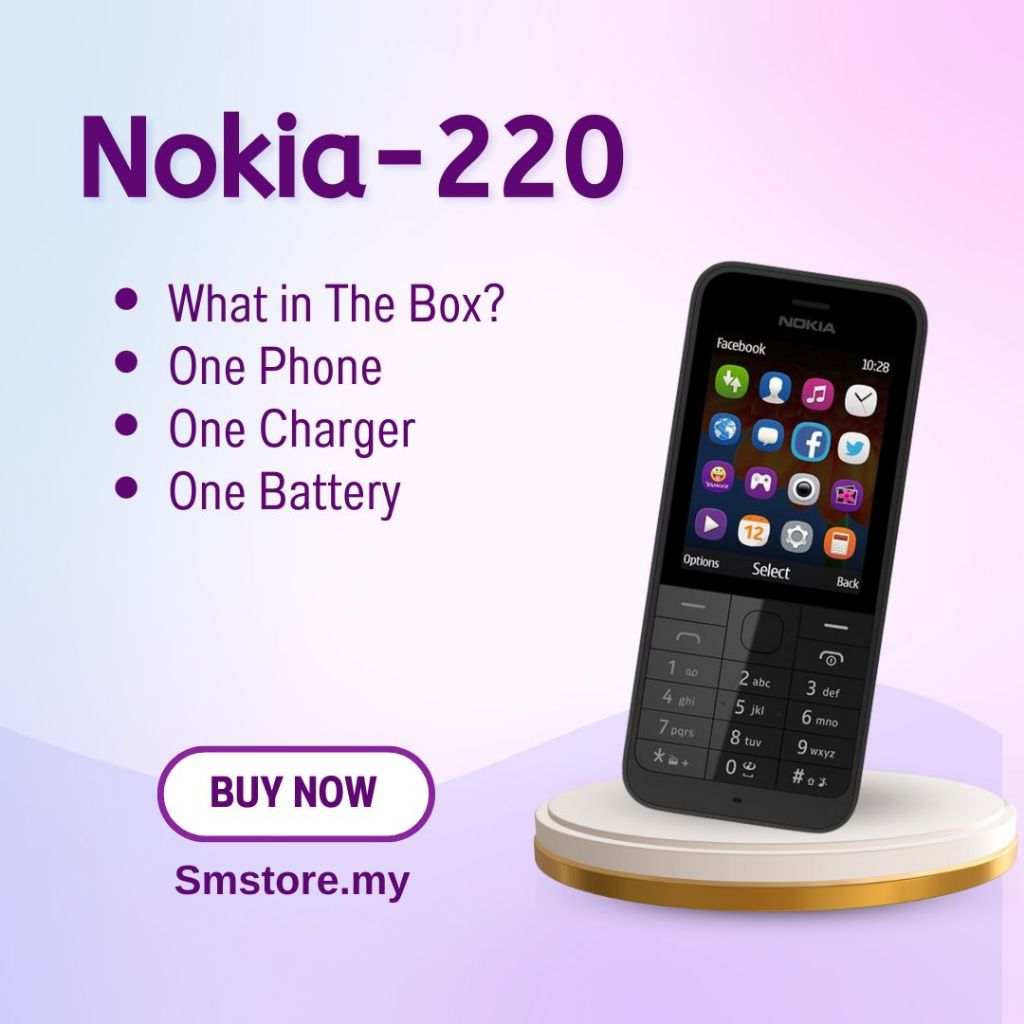 New Nokia 220 Button Mobile Phone With Camera Ready Stock | Shopee Malaysia