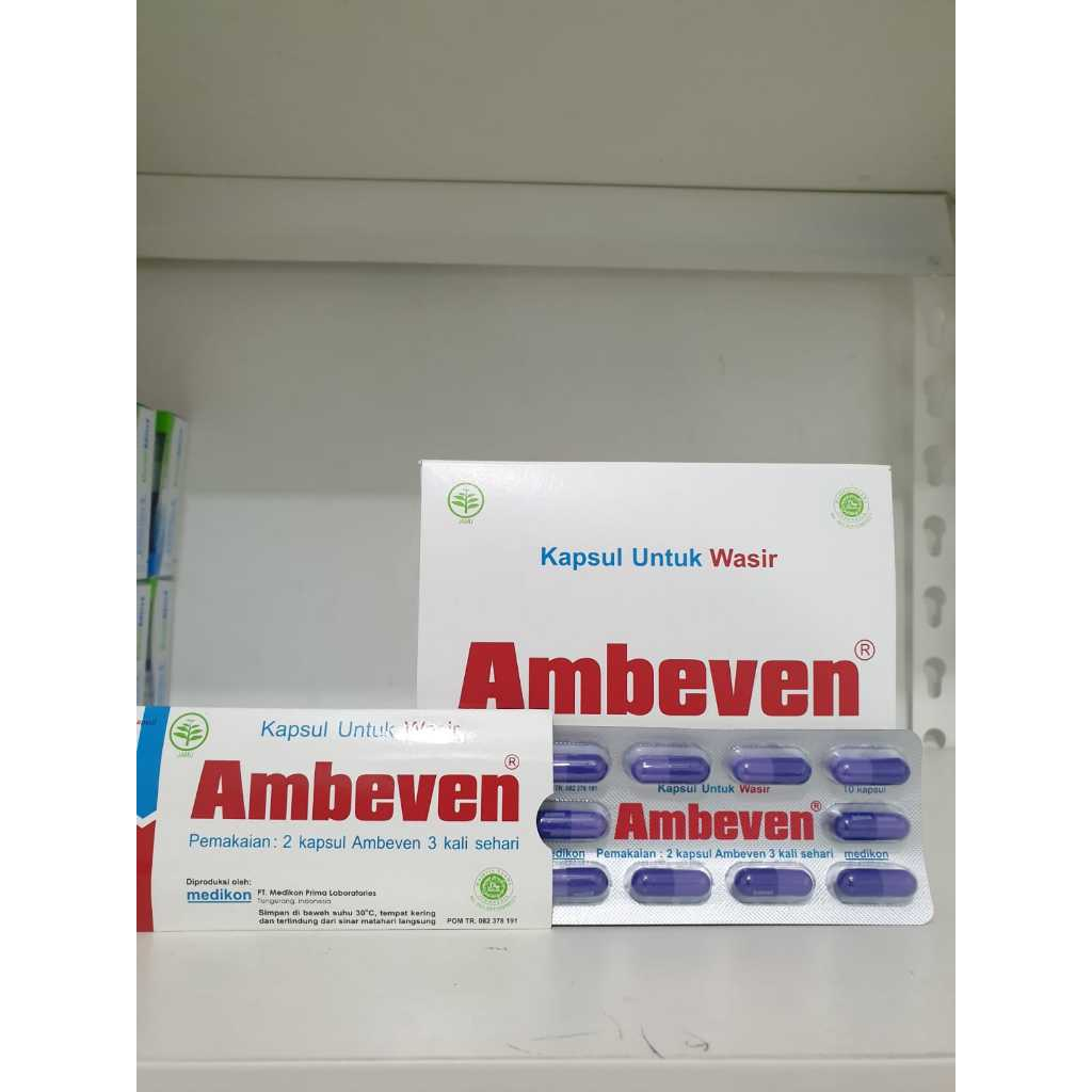 Ambeven Atasi Gejala Sembelit / Wasir ( 1 Papan Isi 10 Kapsul / Capsules ) | Shopee Malaysia